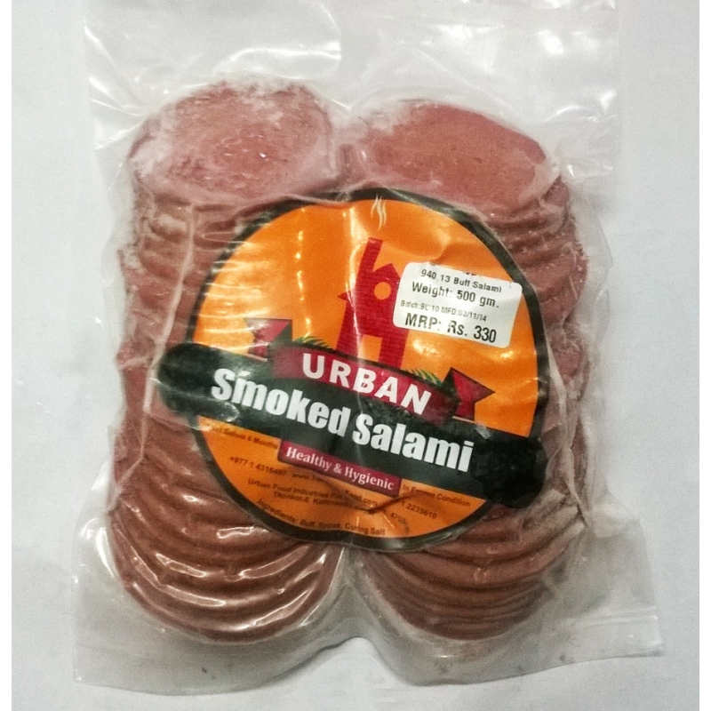 Buy Online Urban Smoked Buff Salami 500 gm in Nepal , Urban Smoked Buff ...